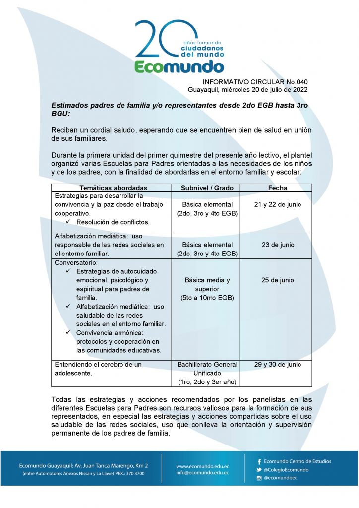 Circulares - Ecomundo